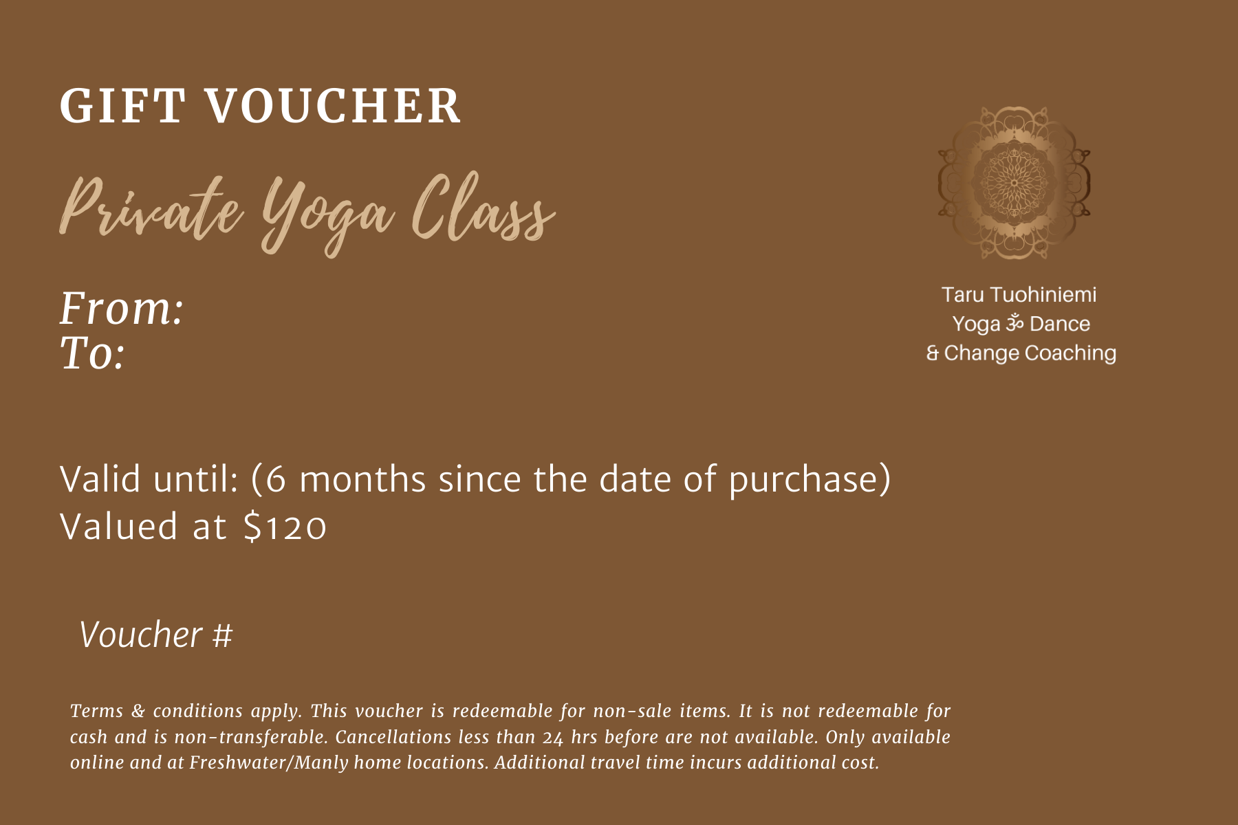 Gift Vouchers – Taru Tuohiniemi Yoga